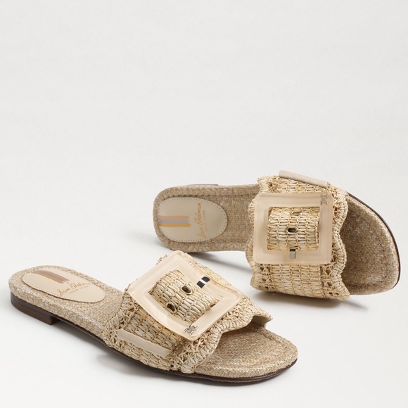 Sam Edelman | Shoes | Sam Edelman Bambi Raffia Slide Sandal Natural ...